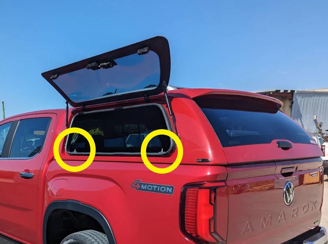 ALPHA GSE Canopy Side Lift Up Door Locking Pins Canopies HardTop Truck